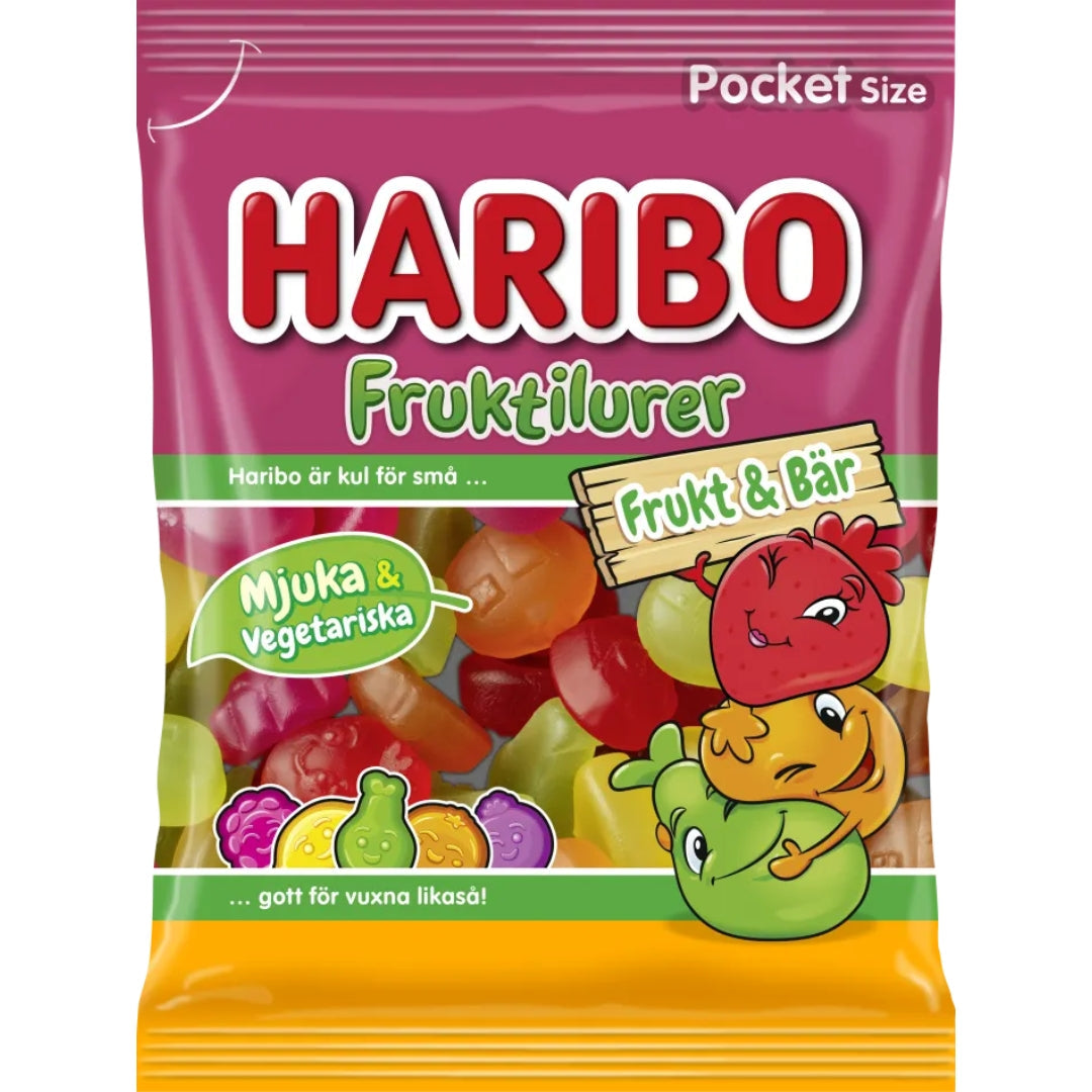 Haribo Fruktilurer - chewy fruit-gel candies 70g – Sweets by Svea MT
