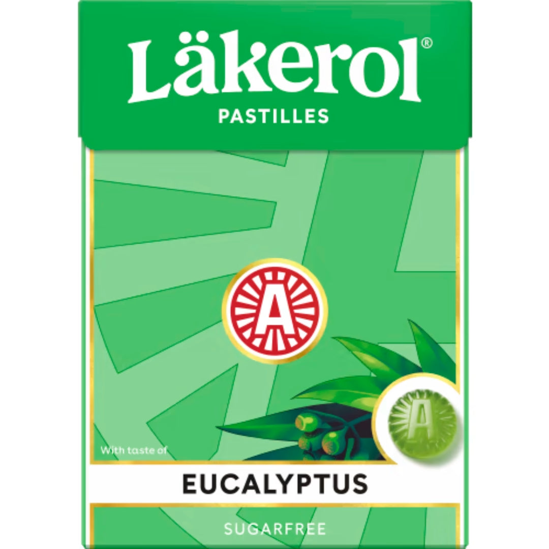Läkerol Eucalyptus - Sugar-Free Eucalyptus-Flavored Pastilles 25g ...