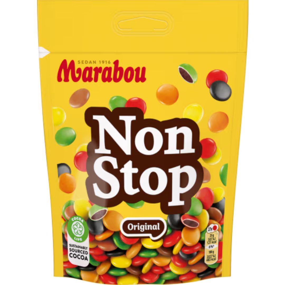 Marabou Non Stop – Colorful Chocolate Buttons 150g – Sweets by Svea MT